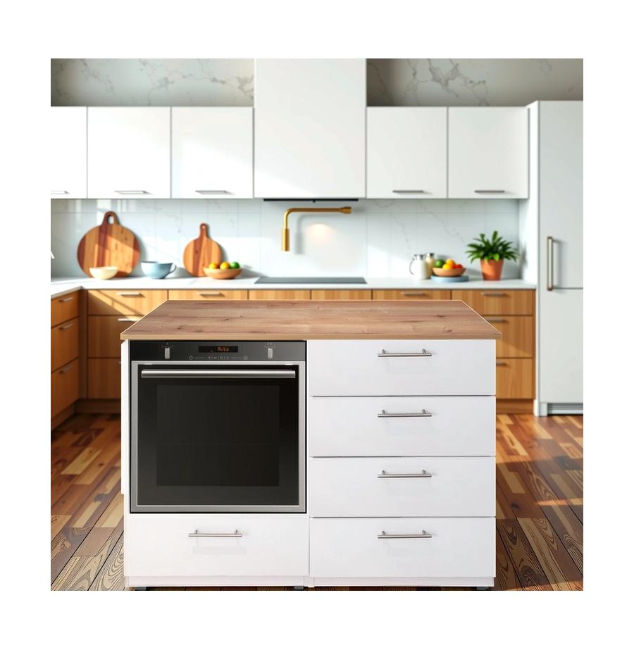 חנות Buffpay | פתרונות אחסון וניקיון | אי אחסון למטבח משולב תנור בילט אין מבית Aviam אביעם