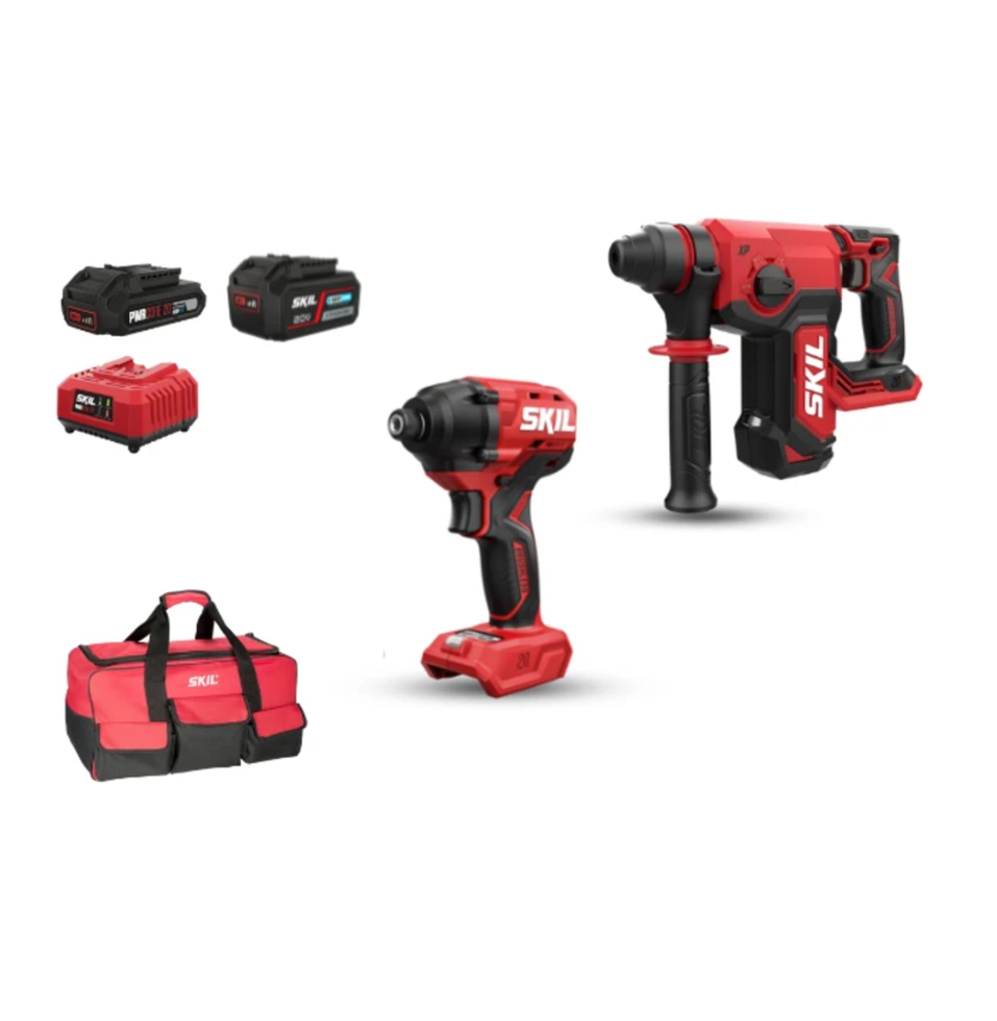 חנות Buffpay | מברגות, מקדחות ואביזרים | סט פטישון נטען 20V Brushless + מברגת אימפקט 250NM מבית ...